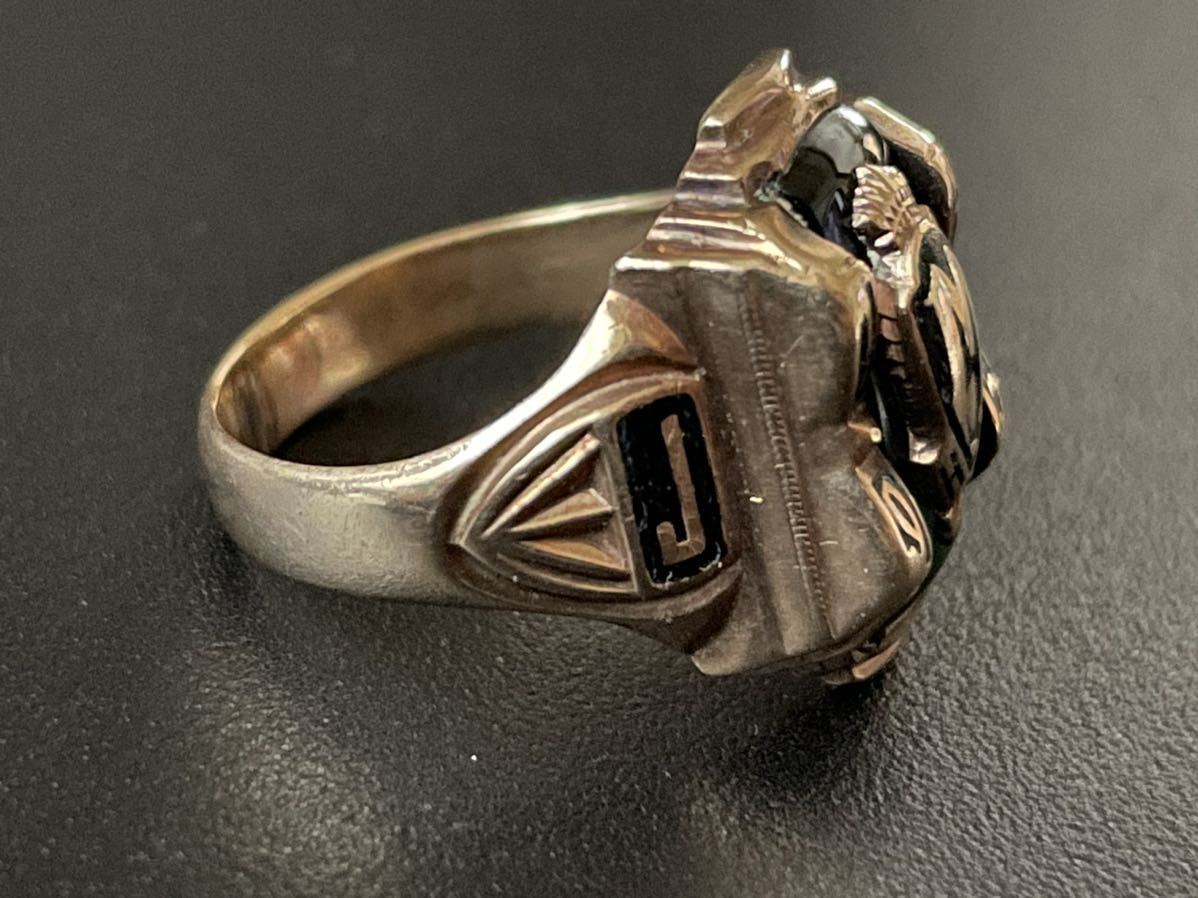 JOSTENS 1955年製 Vintage 10K College Ring ジャスティンズ ビンテージ カレッジリング 金8.4g 指輪 ...