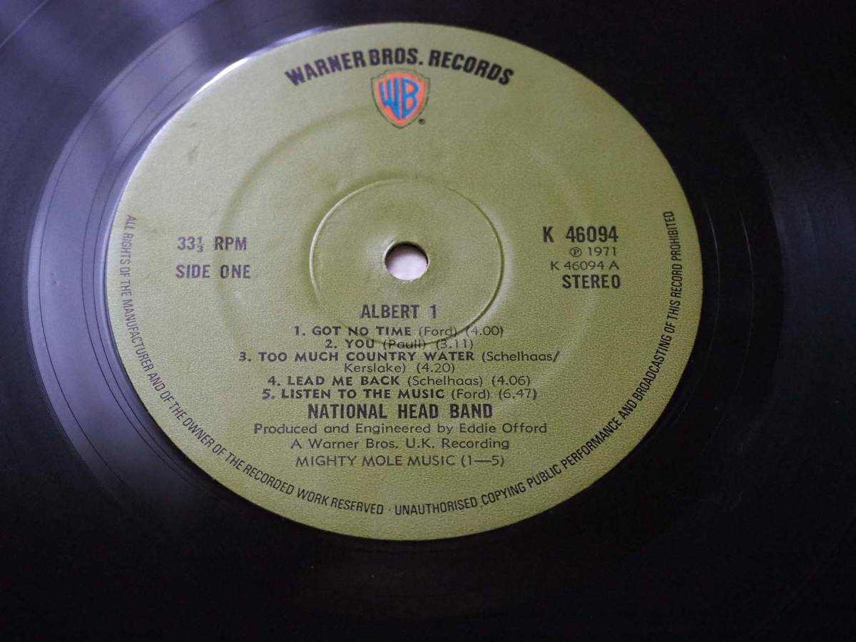 英国原盤 National Head Band Albert 1 Caravan / Uriah Heep / Jonesy Warner ...