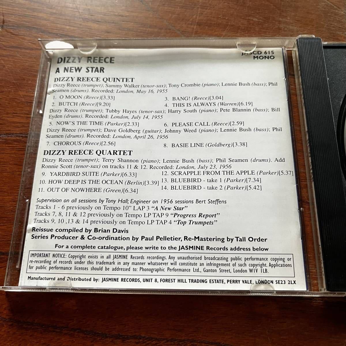 CD 英 発掘音源 初期名演 DIZZY REECE A NEW STAR ディジー リース/TONY CROMBIE/PHIL SEAMEN ...