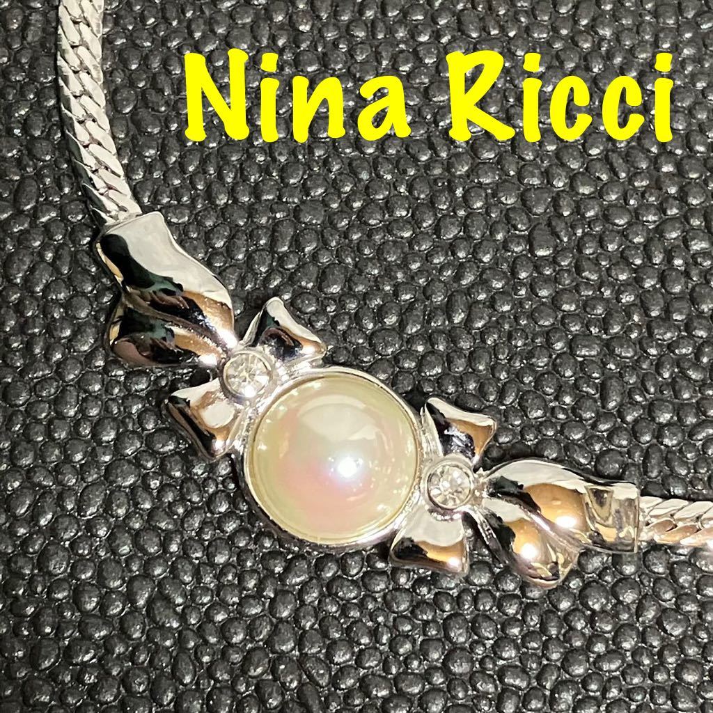 ws550 ニナリッチ パール リボン シルバーカラー ネックレス Nina Ricci(ネックレス、ペンダント、チョーカー)｜売買されたオークション情報、yahooの商品情報をアーカイブ公開 ...