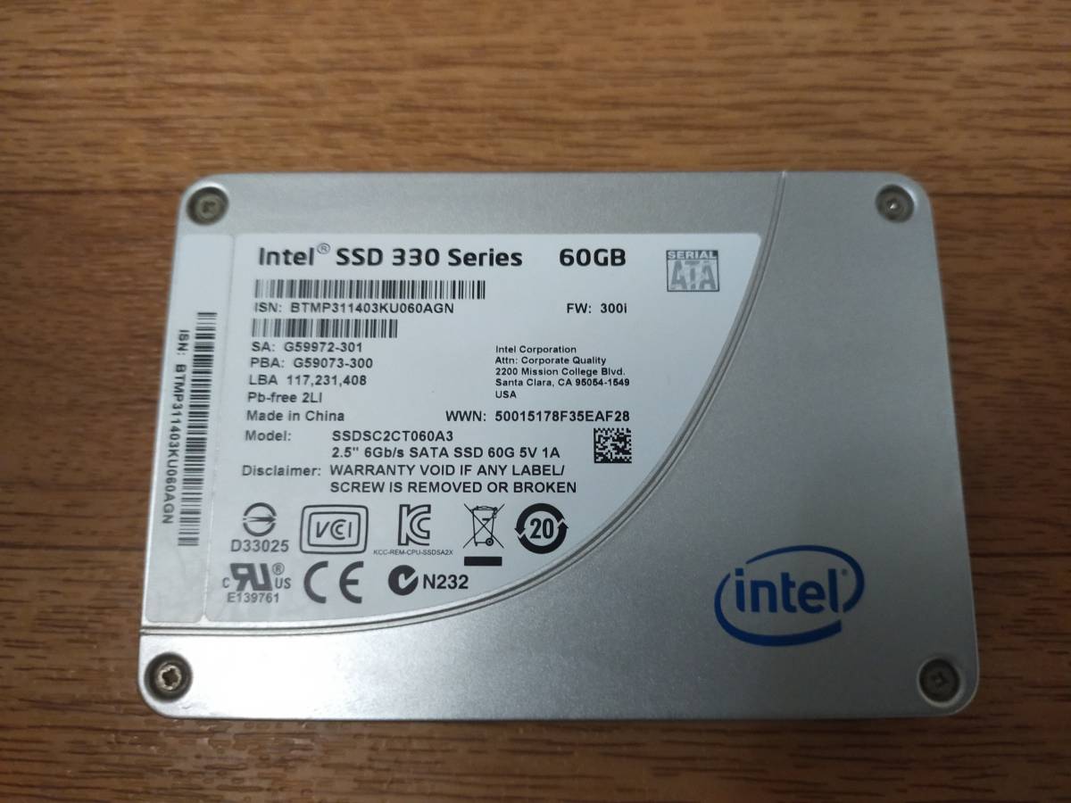 Intel SSD 330 Series 60GB(32GB～)｜売買されたオークション情報、yahooの商品情報をアーカイブ公開 ...