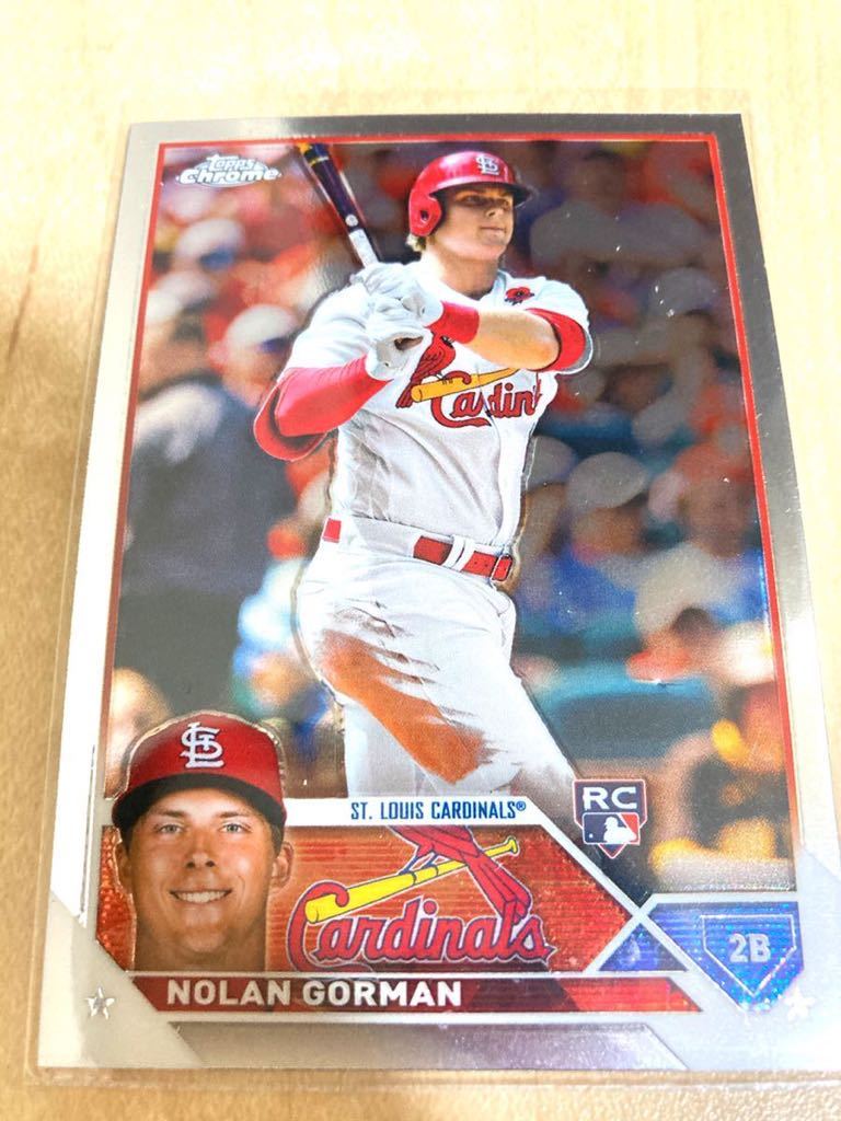 2023 Topps Chrome Baseball #192 Noran Gorman ノーラン ゴーマン RC ルーキーカード MLB Lars Nootbaar ヌートバー 同僚 ...