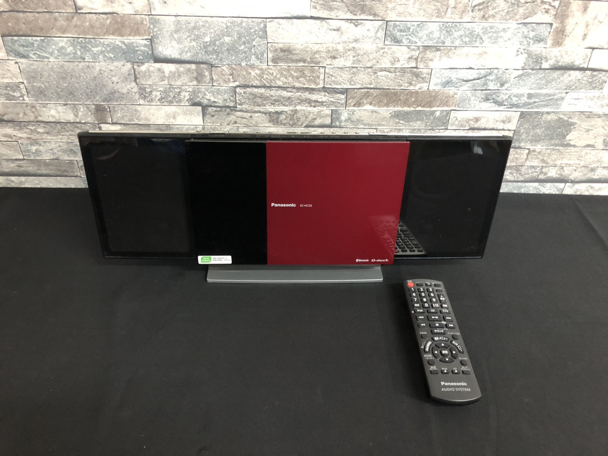Panasonic/パナソニック コンパクトステレオシステム SC-HC55 レッド/高精細メタルネット/ワイヤレス/CD Bluetooth ...