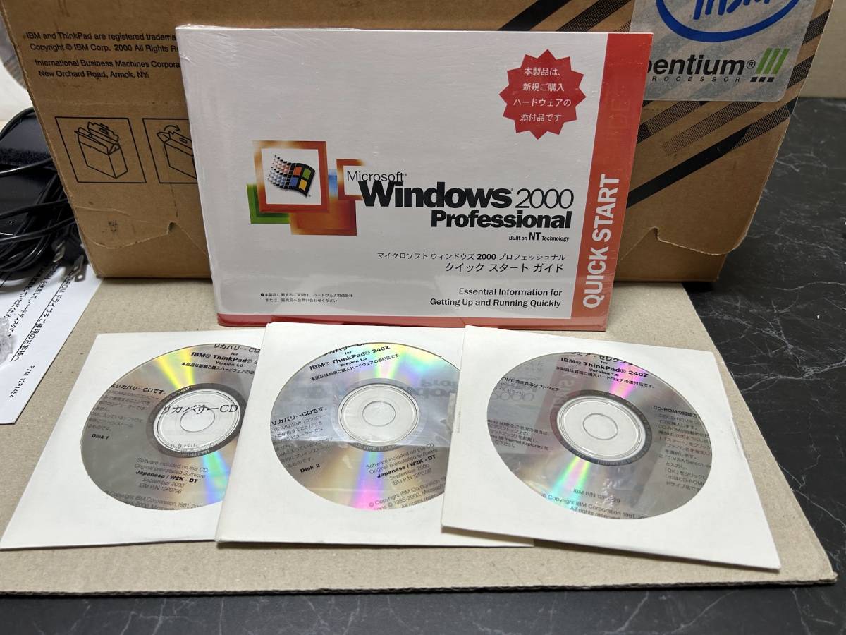 IBM ThinkPad 240Z 2609-82J W2K起動 Mobile PenIII 600MHz | 256MB RAM ...