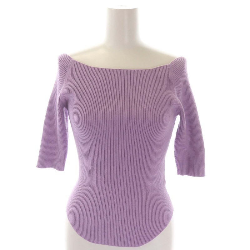 スナイデル snidel サイドアップリブオフショルニットプルオーバー カットソー 五分袖 F ライトパープル /DO OS SH レディース(その他)｜売買されたオークション情報、yahoo ...