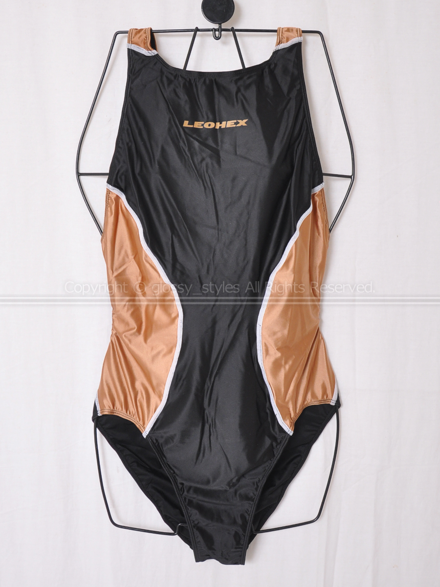 K1835-02 特大 LEOHEX レオヘックス 切替フルバック競泳水着コスチューム ツルツル強光沢 ブラック×ゴールド XXL(ワンピース)｜売買されたオークション情報、yahooの商品 ...