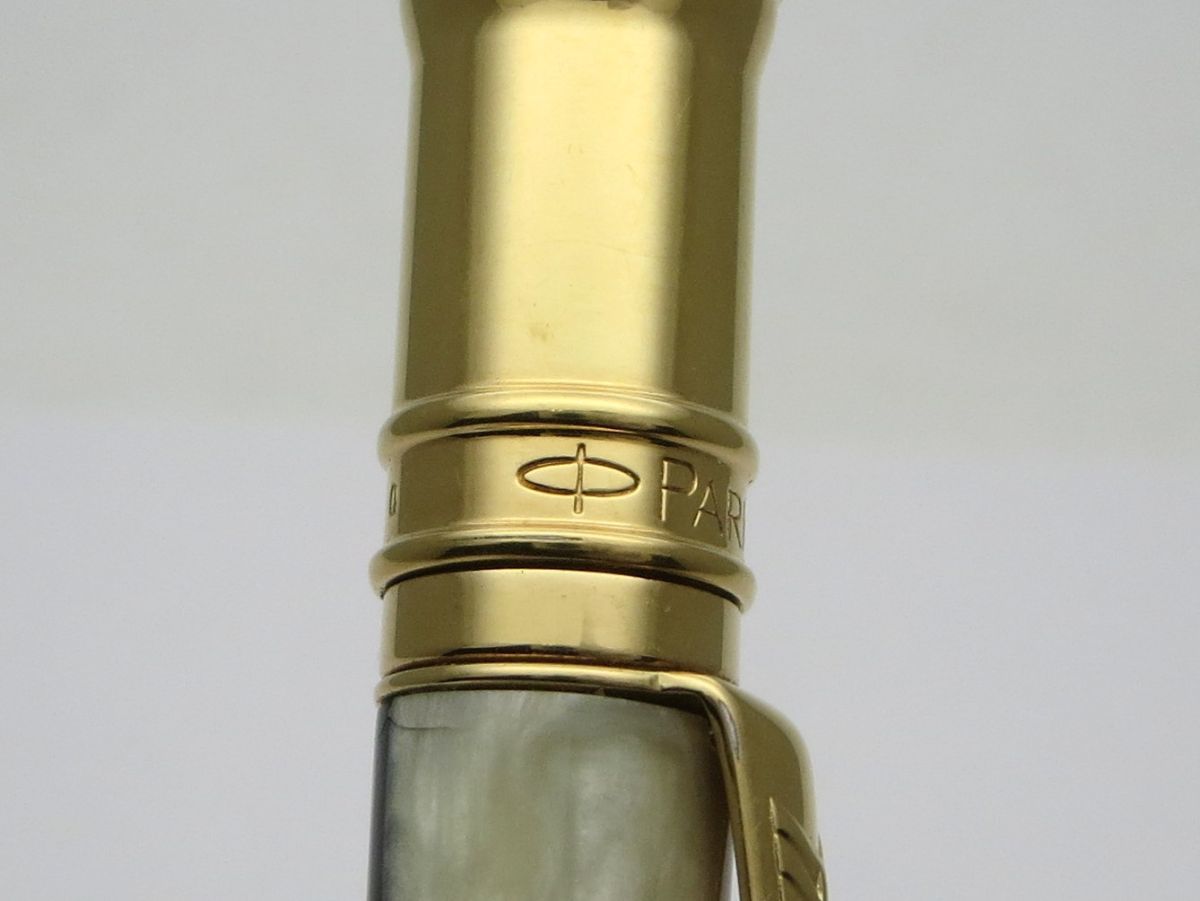 1000円スタート ボールペン Parker パーカー Duofold デュオフォールド パールandブラックgt ツイスト式 文房具 筆記用具