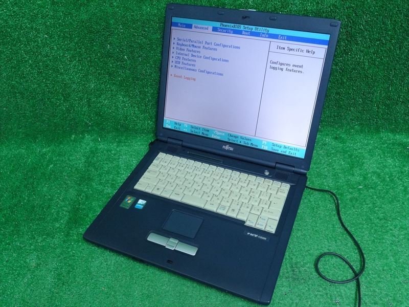 3042 富士通 FMV-C8200 FMVNC1DC13 Pentium M 725 1.60GHz メモリ1GB HD無 14.1インチ BIOS OK OS無 ジャンク(14インチ ...