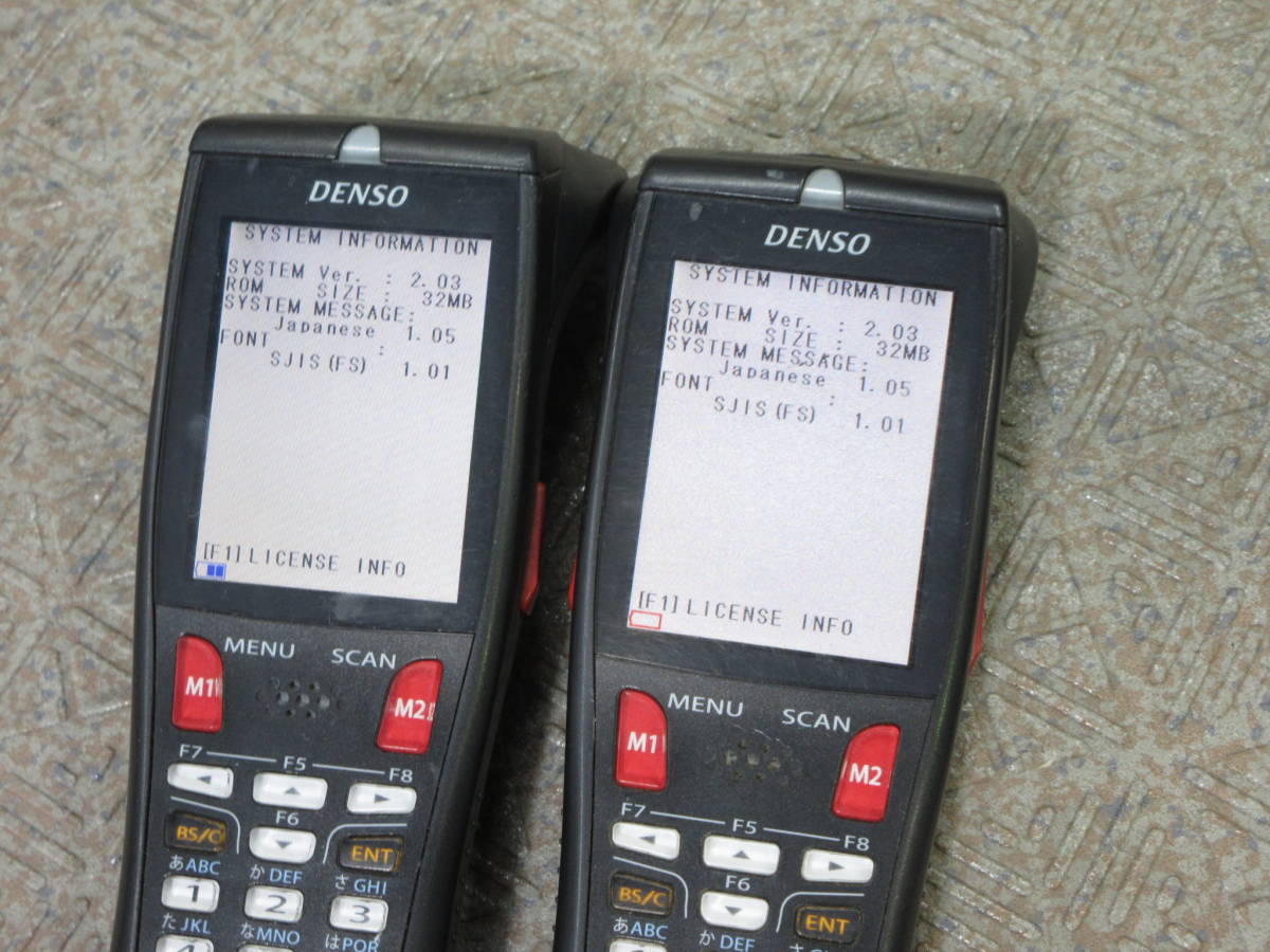 2台セット DENSO / BHT-800 Series ハンディターミナル BHT-805B / CU-821 通信ユニット CH-851 充電器 / No.R560(バーコードリーダー ...