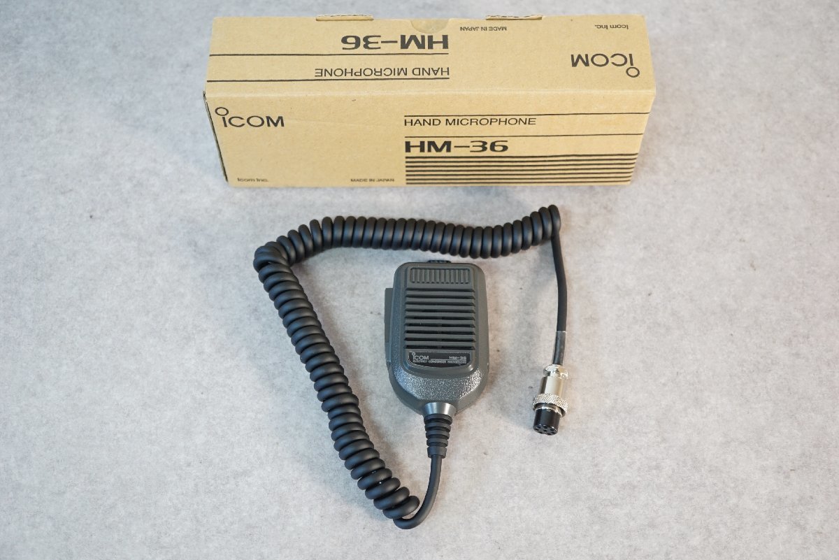 QS G741560 ICOM アイコム HM-36 ハンドマイクロホン マイク 元箱付き(アクセサリ)｜売買されたオークション情報 ...