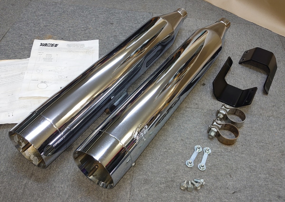 バンス&ハインズ OVERSIZED 450 TITAN マフラー クローム&クローム 品番:1801-0749 ハーレー ツーリングモデル FLTR FLHX FLHR FLHT等々 ...