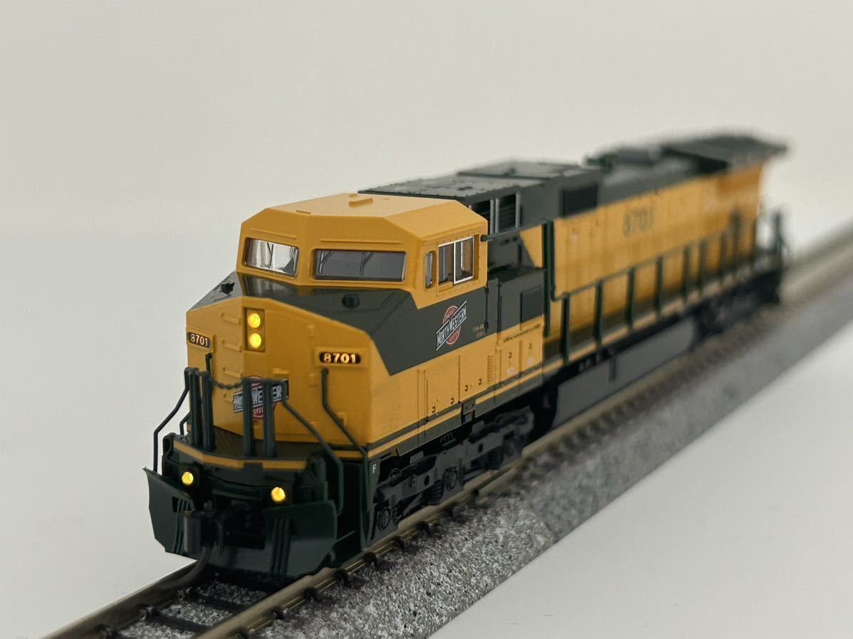 シカゴ &ノースウェスタンダイナミックデュオ 8701 動作 ライト点灯確認 単品KATO 106-2451 C44-9W Chicago ...