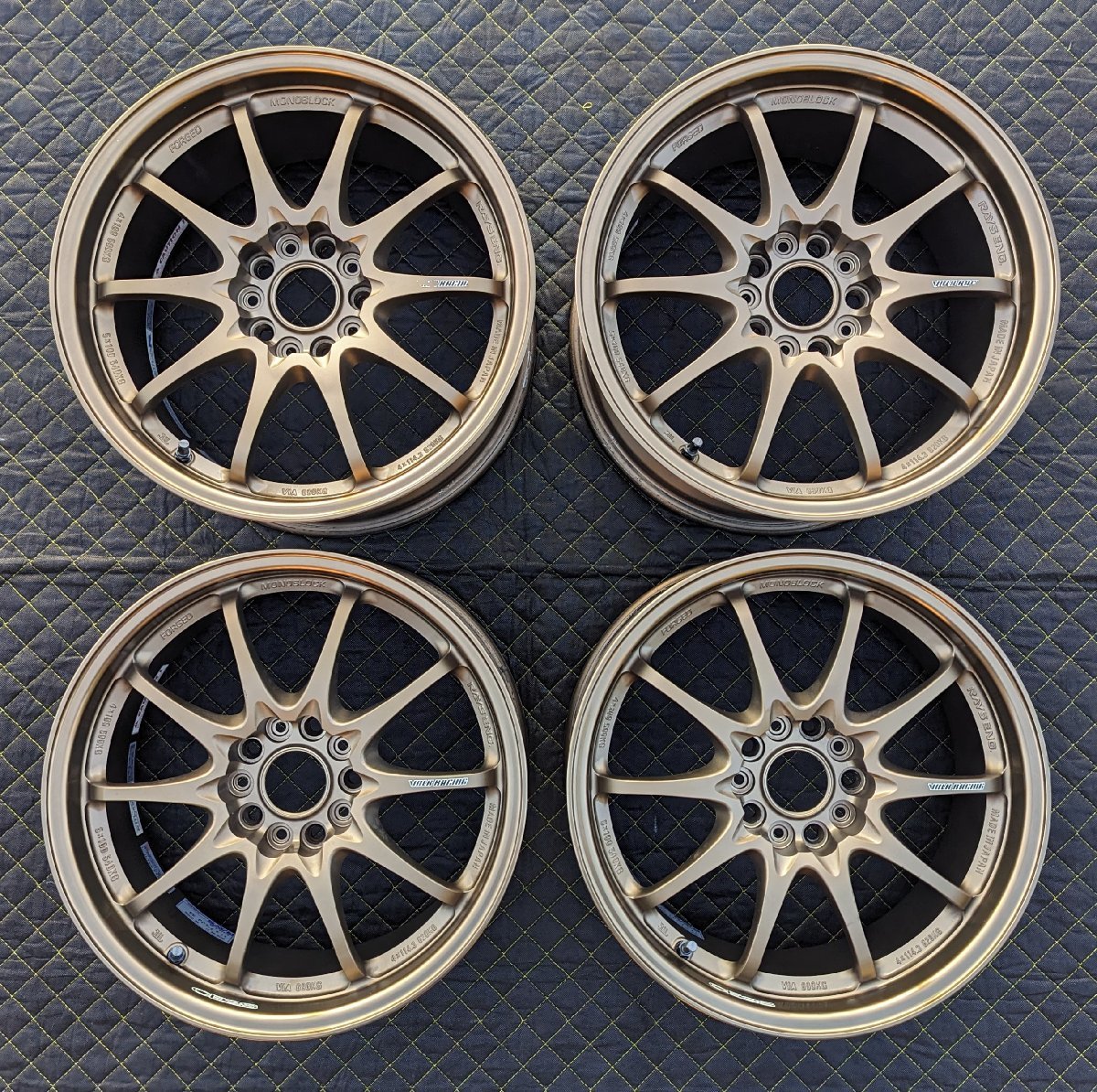 レイズ ボルクレーシング CE28 ブロンズ 軽量 鍛造 17インチ 7.5J +33 9J ＋35 114.3 5穴 4本セット 超 絶版 ...