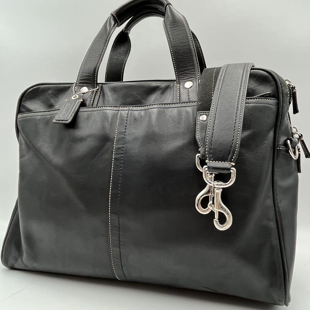 COACH レザー 2way ビジネスバッグ A4可 黒 F70094 メンズ(ブリーフケース)｜売買されたオークション情報、yahooの商品情報をアーカイブ公開 - オークファン ...