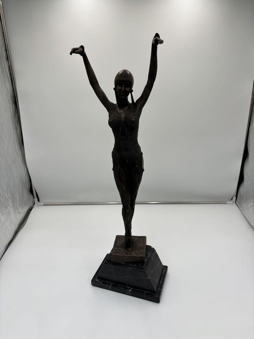 ドゥメトル シパリュス D.H.Chiparus ブロンズ彫刻美人像 踊り子(西洋彫刻)｜売買されたオークション情報、yahooの商品情報をアーカイブ公開 - オークファン（aucfan.com）