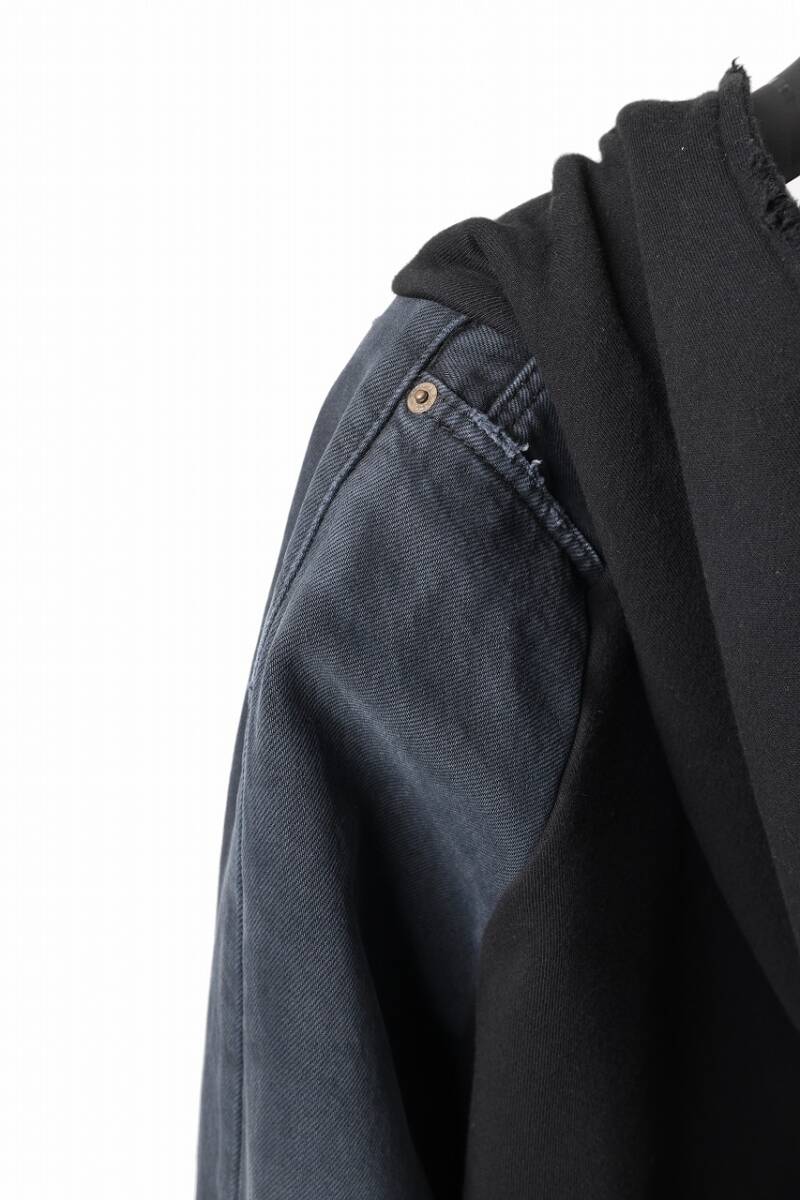 MASSIMO SABBADIN HOODY wt.HAND DYED VINTAGE DENIM SLEEVE タグ付き 定価80300円 mastermind JAPAN ...