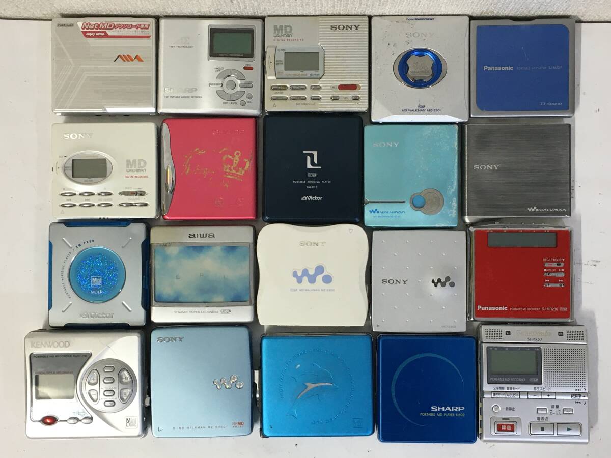 C522 ポータブルMDプレーヤー MDウォークマン 100台 まとめ売り SONY Hi-MD WALKMAN MZ-EH70 MZ-E10 MZ-N910 MZ-1 AIWA AM-NX1 ...