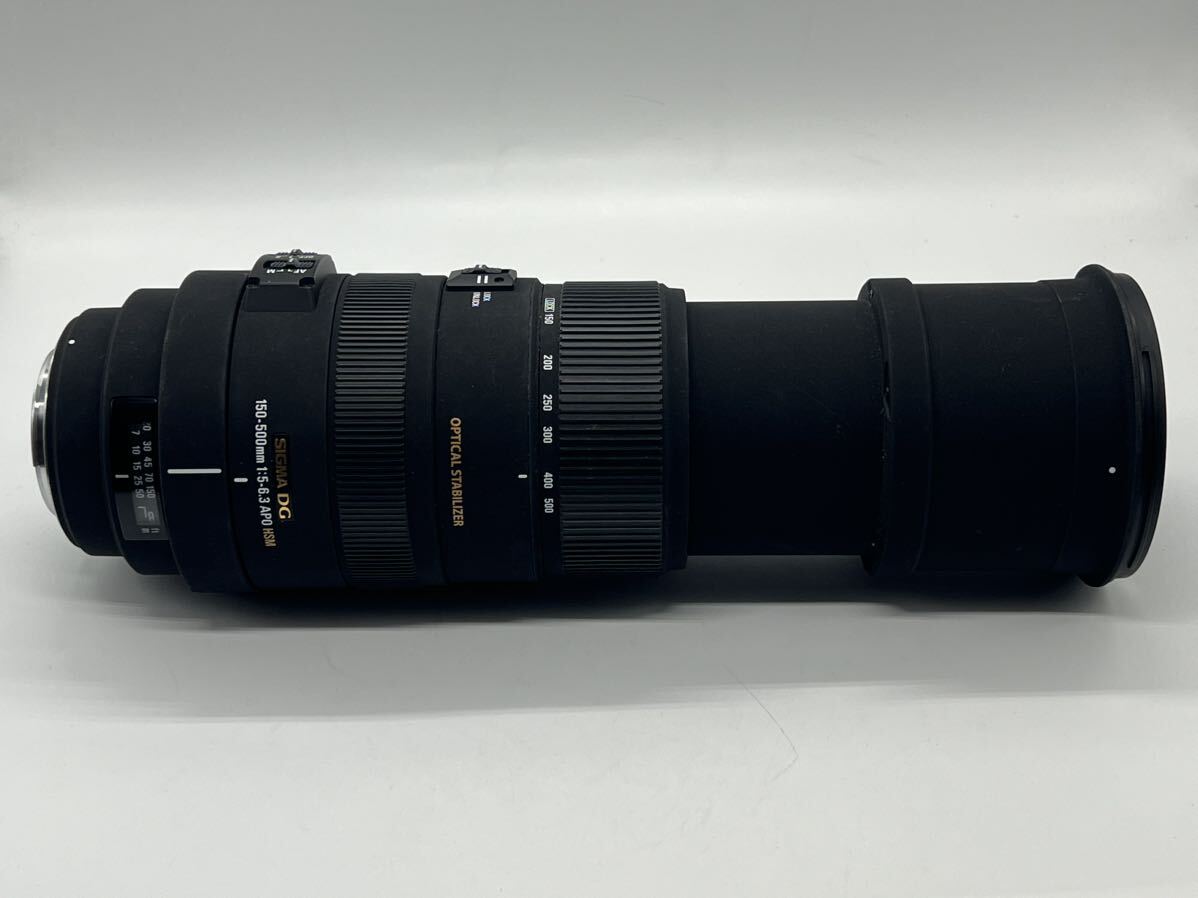 外観 シグマ SIGMA APO 150-500mm F5-6.3 DG OS HSM キャノン用 三脚座 フード キャップ付 #1106 ...