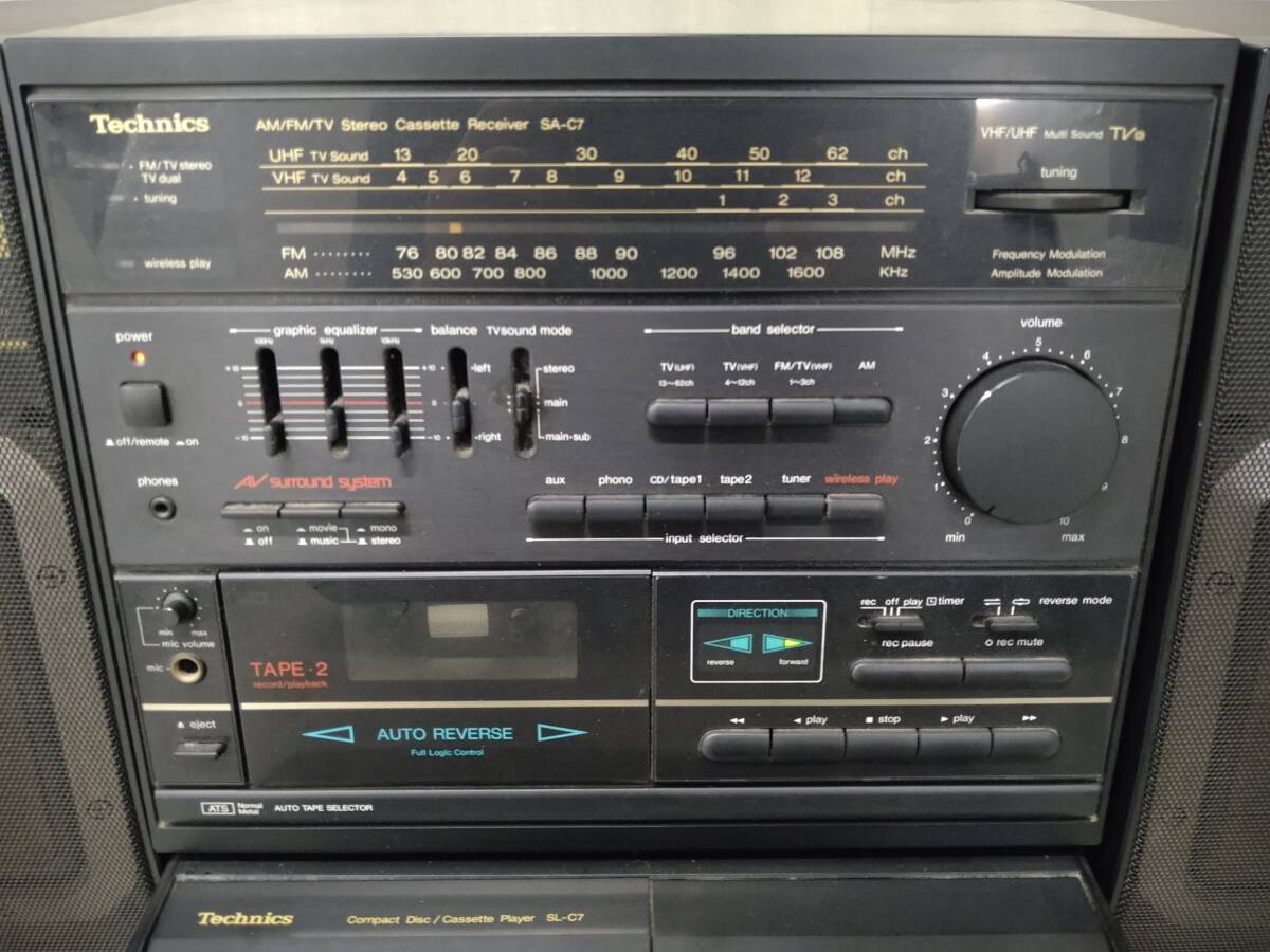 24仙/A028054/F083-714/SY20000 Technics SA-C7 AM／FM／TV STEREO CASSETTE ...