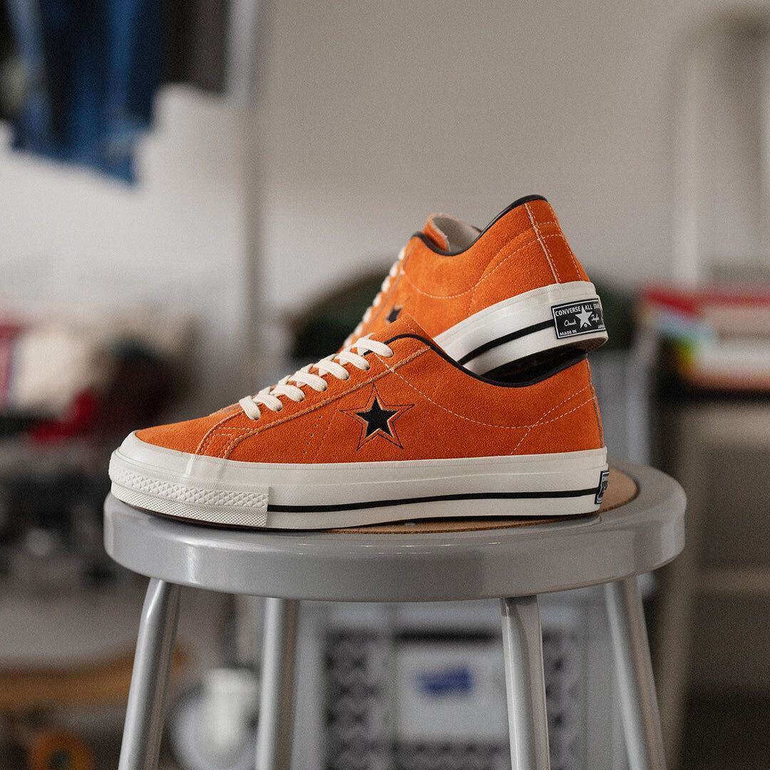 オレンジ US9.5 28cm TimeLine ONE STAR J VTG converse time line タイムライン ...