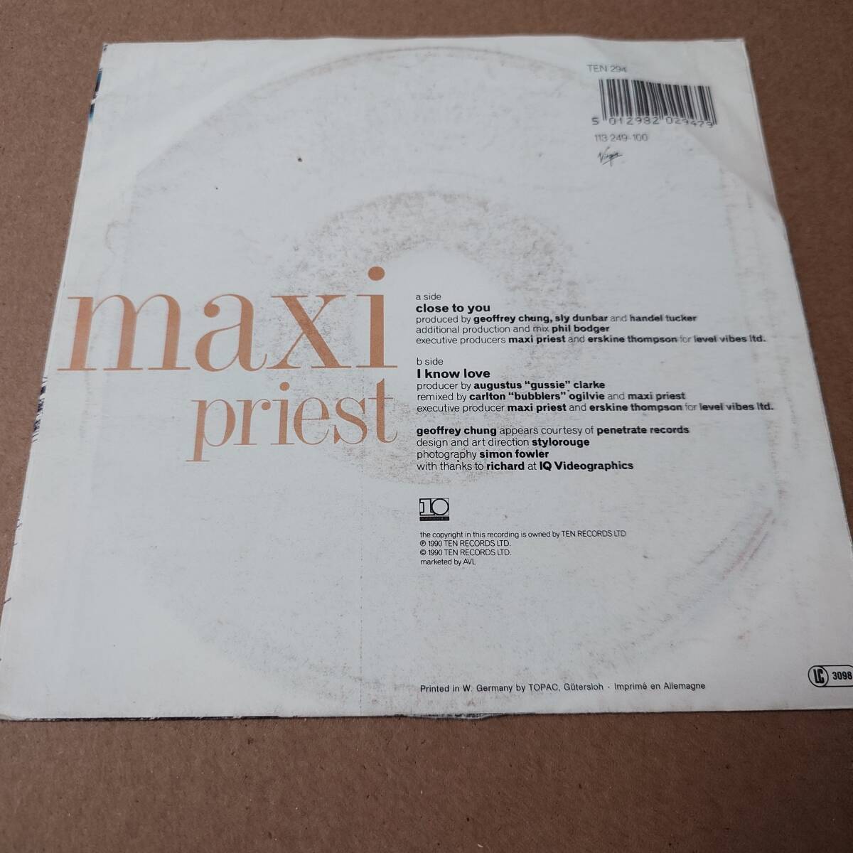 Maxi Priest - Close To You / Maxi Priest & Tiger - I Know Love // 10 ...