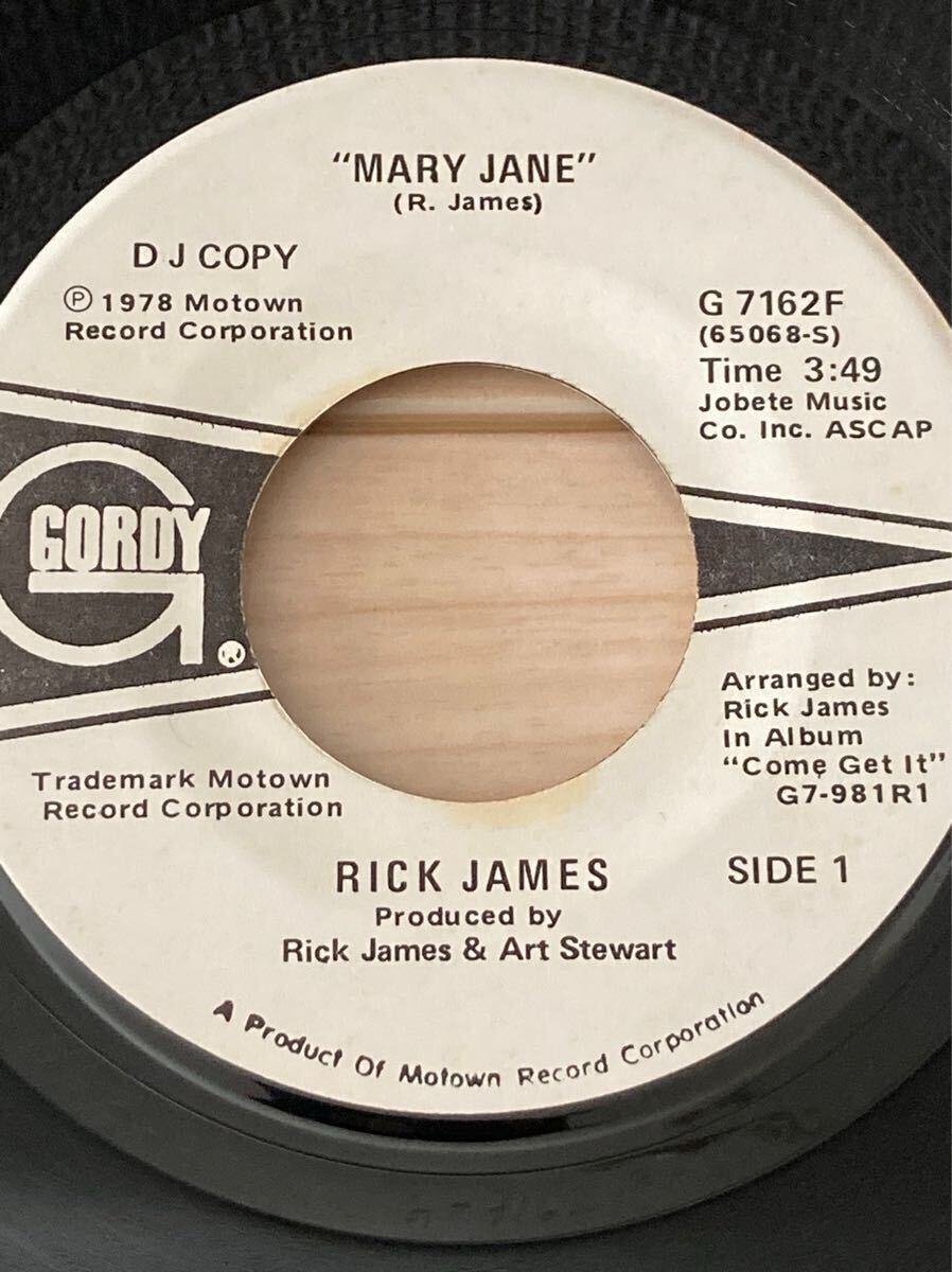 US original/ promo/ 7inch/ Mary Jane/ Rick James/ samplingsource/ Muro/ Diggin' ice / Hiphop/ネタ ...