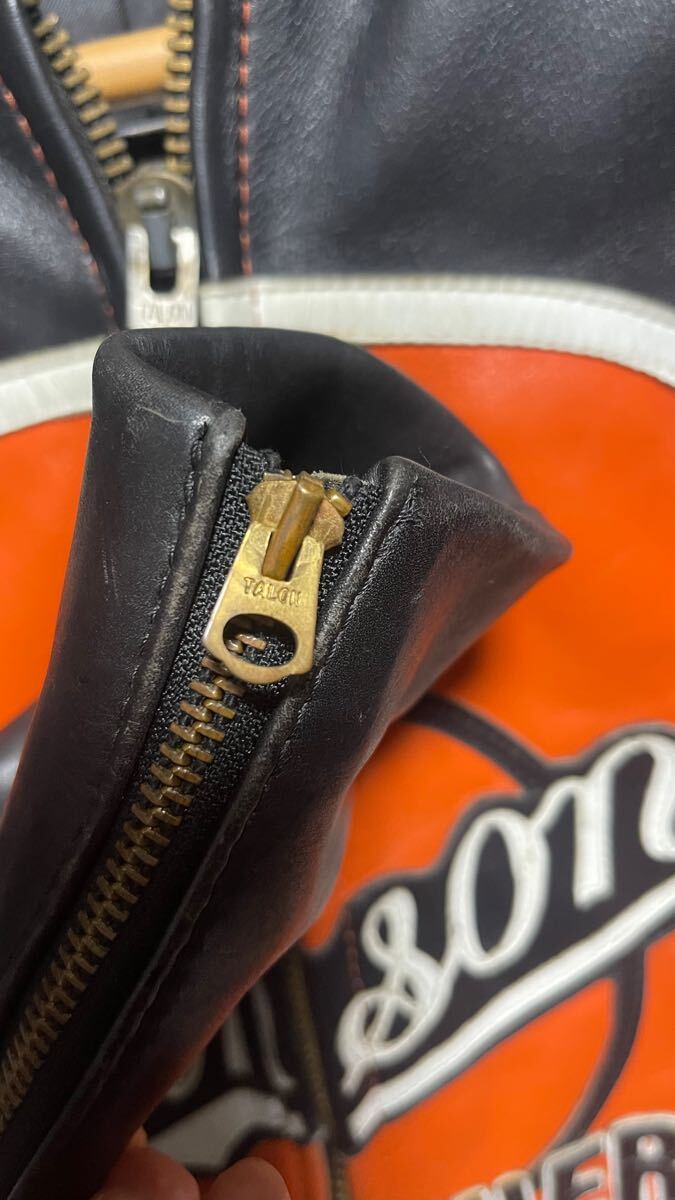 VANSON バンソン BARTELS バーテルズ レザージャケット 38 ハーレー カスタム マフラー(ライダースジャケット)｜売買されたオークション情報、yahooの商品情報をアーカイブ ...