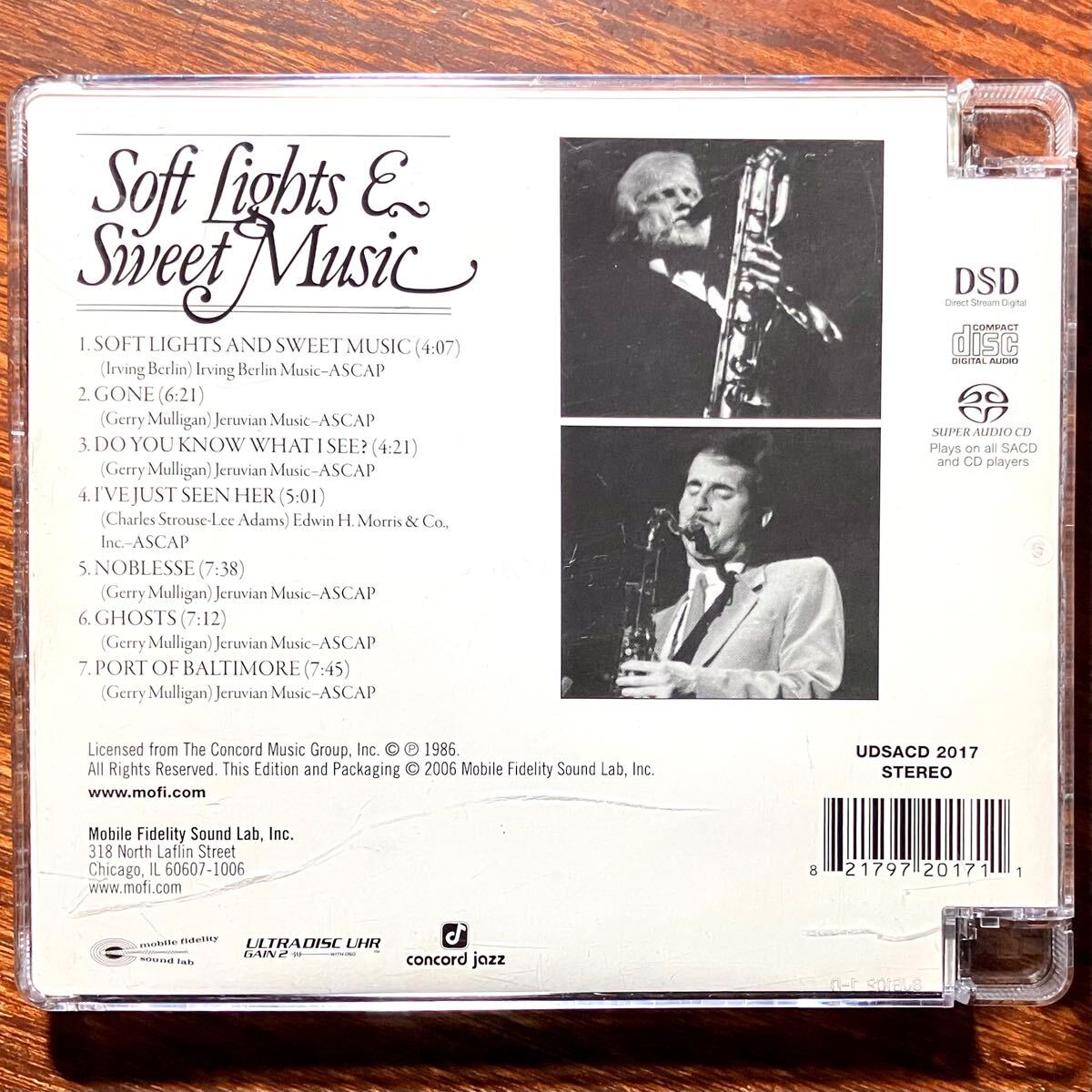MOBILE FIDELITY SACD GERRY MULLIGAN MEETS SCOTT HAMILTON / SOFT LIGHTS ...