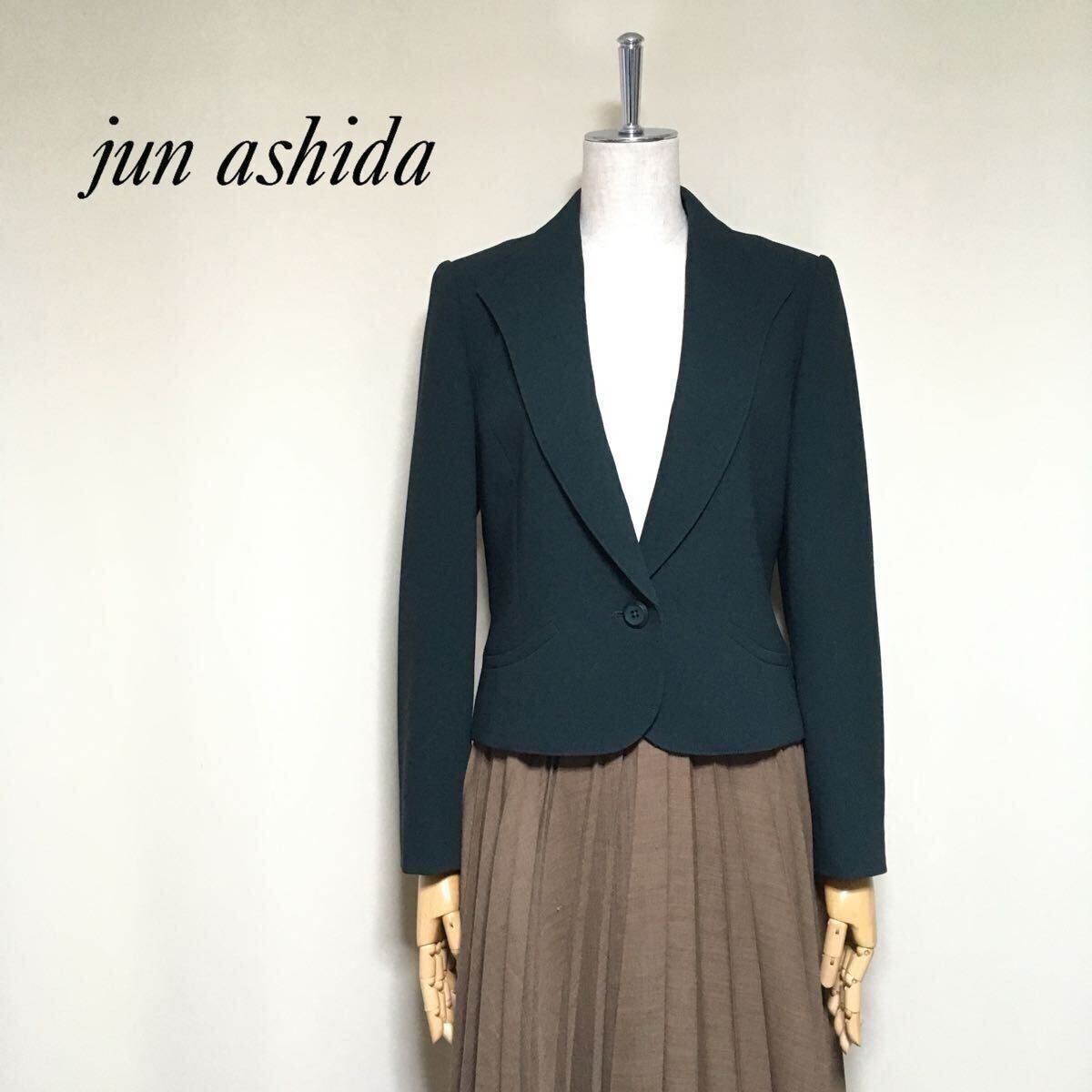 jun ashida ジュンアシダ ウール ショート丈 テーラードジャケット 7号/Sサイズ相当 グリーン レディース 日本製(Sサイズ)｜売買されたオークション情報、yahooの商品情報を ...