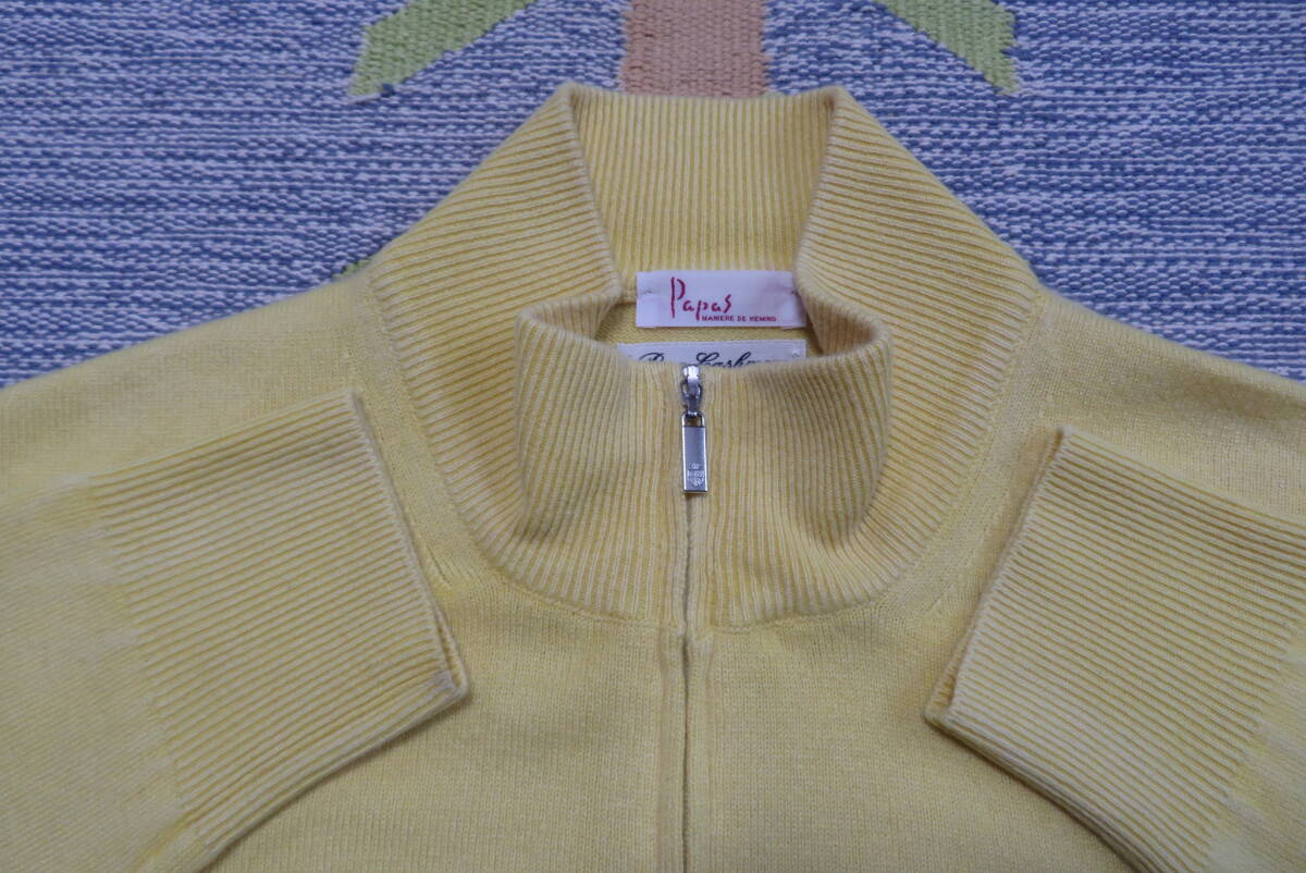 パパス Papas 高級 カシミヤ100％/ジップアップセーター 美 size46 M相当 イタリー製(パパス)｜売買されたオークション情報、yahooの商品情報をアーカイブ公開 ...