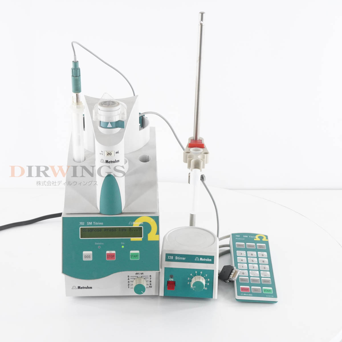 DW 8日保証 702 SM Titrino Metrohm 728 Stirrer メトローム Titrator 自動滴定装置 ティトリーノ ...
