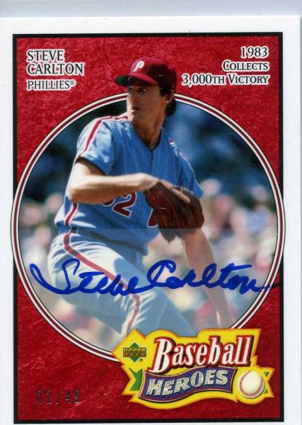 2005 UD Baseball Heroes Steve Carlton AUTO(2002年～)｜売買されたオークション情報、yahooの商品情報をアーカイブ公開 - オークファン ...