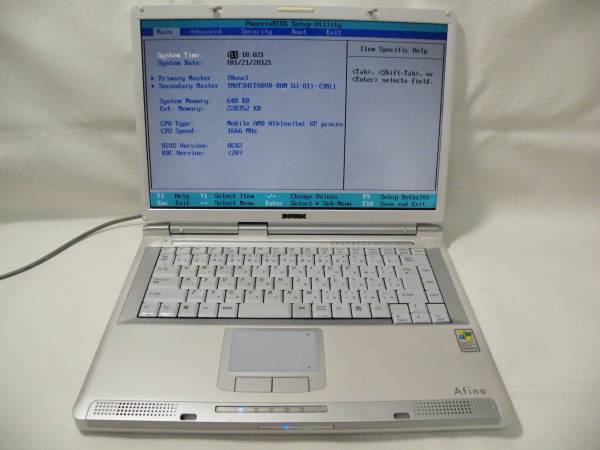 SOTEC Afina AQ7220 AMD AthlonXP-M 2000+ 0GB 256MB BIOS確認(ソーテック)｜売買された ...
