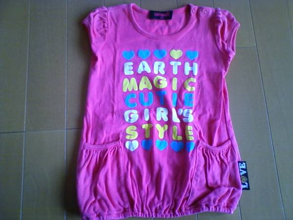 EARTHMAGIC 可愛いチュニックワンピ90 アースマジック(90（85～94cm）)｜売買されたオークション情報、yahooの商品情報をアーカイブ公開 - オークファン（aucfan.com）