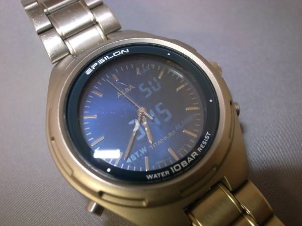 セイコー ALBA EPSILON Y911-0A10 チタン 10BAR アナデジ(アルバ)｜売買されたオークション情報、yahooの商品 ...