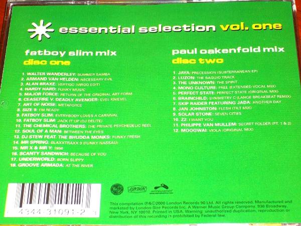 Fatboy Slim Paul Oakenfold 2CD “Essential Selection”(テクノ)｜売買されたオークション情報、yahooの商品情報をアーカイブ公開 ...