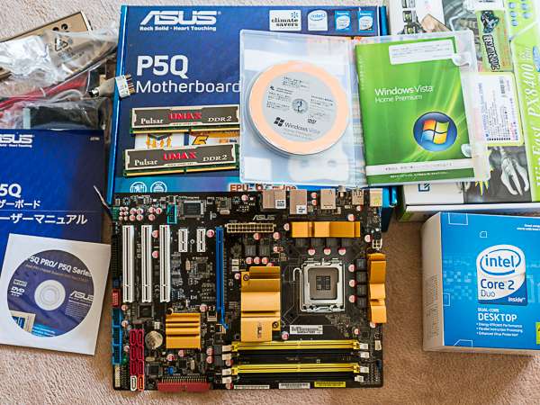 ASUS P5Q + Windows Vista + Core 2 Duo E8500+DDR2 4GB+グラボ(ASUSTeK)｜売買された ...