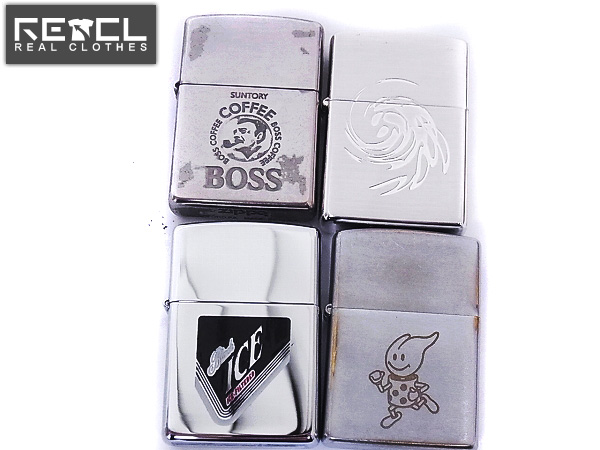ZIPPO/ジッポー BOSS/BLACK ICE FILTERED他 サテン 4点セット(タウン＆カントリー)｜売買されたオークション情報 ...