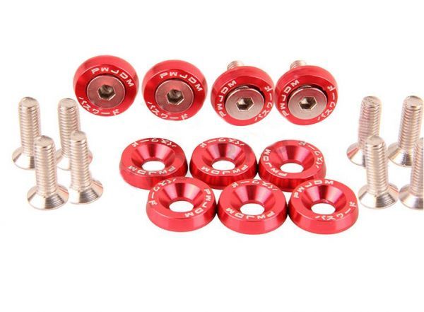 PASSWORD:JDM フェンダーワッシャー M6 10個セット 赤(フロント)｜売買されたオークション情報、yahooの商品情報を ...