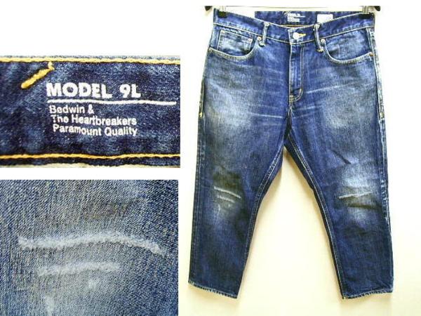 2 16SS BEDWIN×CANTON別注 16SS 9/L DENIM PANTS FD JESSEE アンクルカット デニム リペア 加工 キャントン パンツ 2923(BEDWIN ...