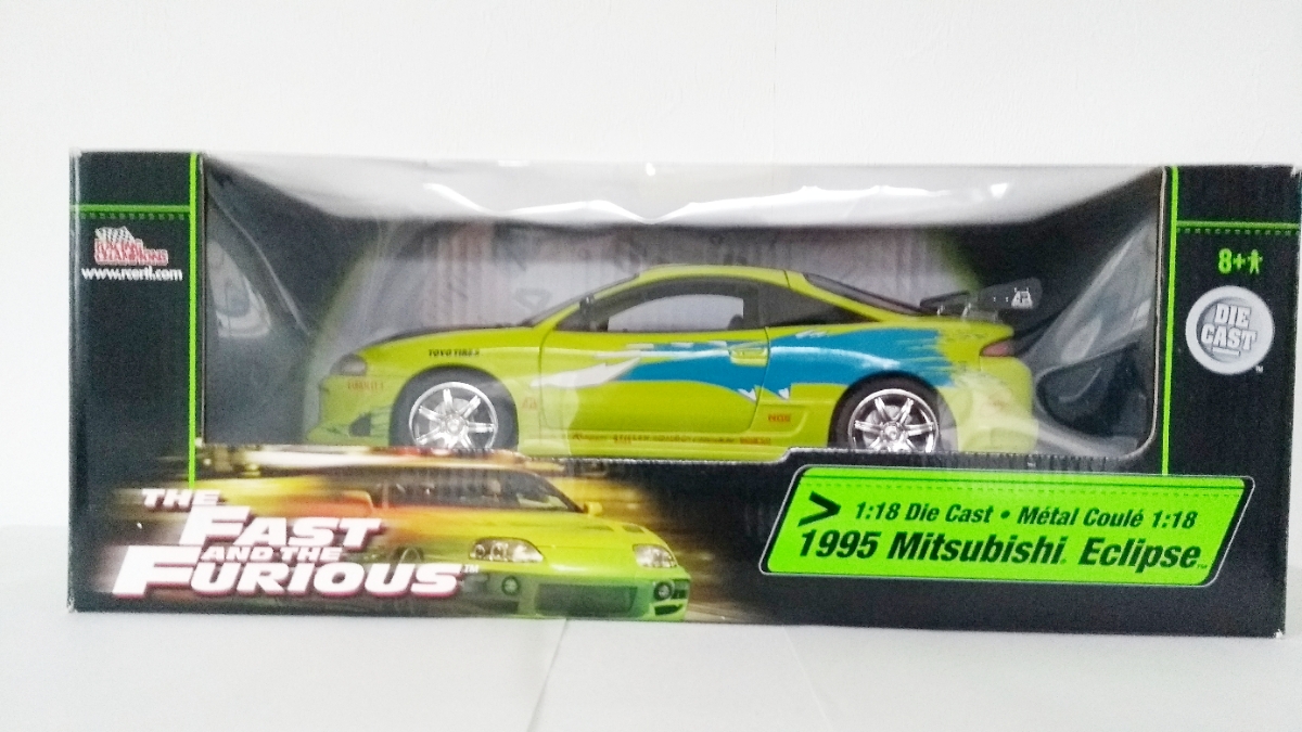 ダイキャストミニカー1/18ワイルドスピード三菱エクリプスMITSUBISHI ECLIPSE D32AポールウォーカーブライアンThe Fast and the Furious(乗用車 ...