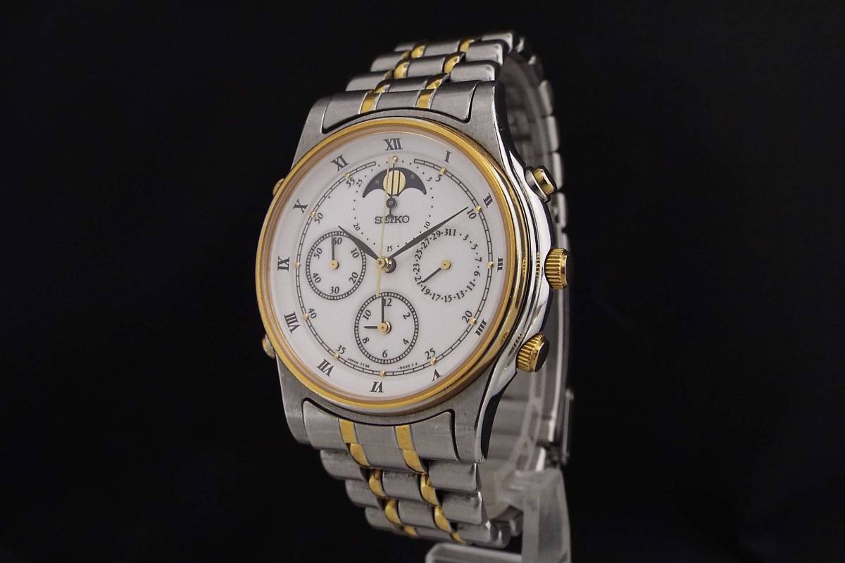 SEIKO CRUISING セイコー クルージング ムーンフェイズ/クロノグラフ/クオーツ/メンズ腕時計/7T36-6A80/T077(その他)｜売買されたオークション情報、yahooの商品 ...