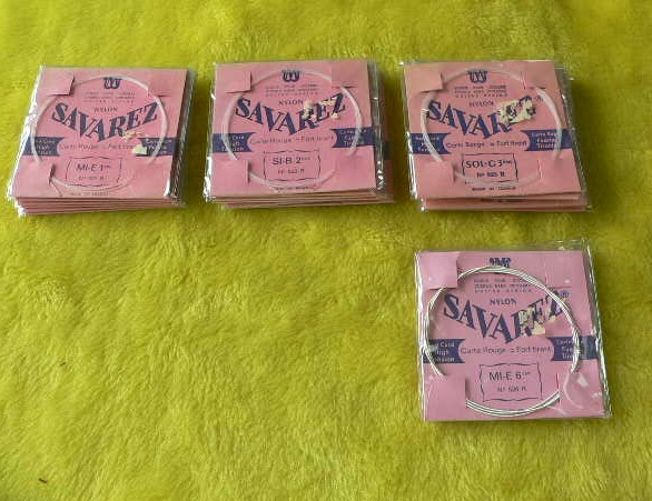 デッドストック サバレス クラシック バラ弦 SAVAREZ Red Card High Tension 1E /.2B / 3G / 6E ...