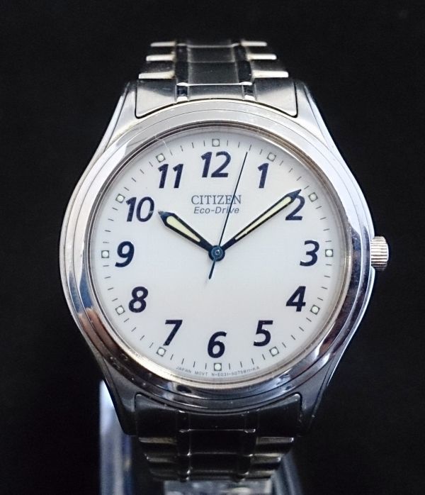 N218-bA221 CITIZEN シチズン Eco-Drive E031-SO48419 メンズ QUARTZ クオーツ 稼働 現状品 ⑥ ...