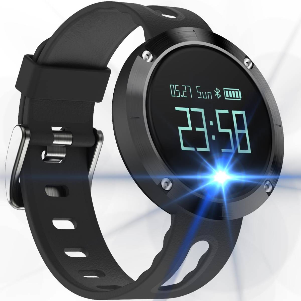 スマートウォッチ JACAGG iphone Android Semiro 歩数計 心拍計 血圧計 睡眠モニター LINE通知 防水 タッチ操作 1円スタート(その他)｜売買されたオークション ...