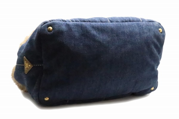 PRADA プラダ BN2182 エコファー カナパ デニムキャンバストートバッグ 鞄(トートバッグ)｜売買されたオークション情報、yahooの商品情報をアーカイブ公開 - オークファン ...