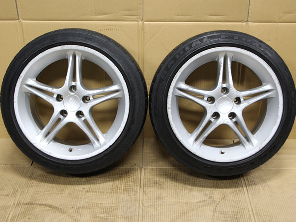 軽量 ヨコハマ AVS VS5 17X9J+38 215/45R17 2本 ドリフト ドリケツ S13 S14 S15 1J C35 C34 ...