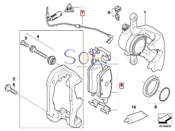 BMW E87 E90 リア ブレーキパッド パッドセンサー 左右セット 116i 118i 120i 320i 34216788183 ...