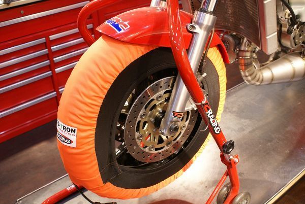 1円スタート T2Racing×MotoTron製 コラボタイヤウォーマー 前後セット120/70 165/55 GP250 SP250 ...