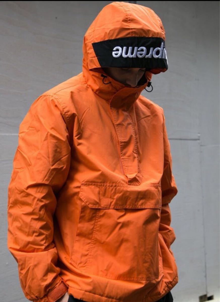 国内 17aw Supreme Hooded Logo Half Zip Pullover シュプリーム プルオーバー M cdg box ...